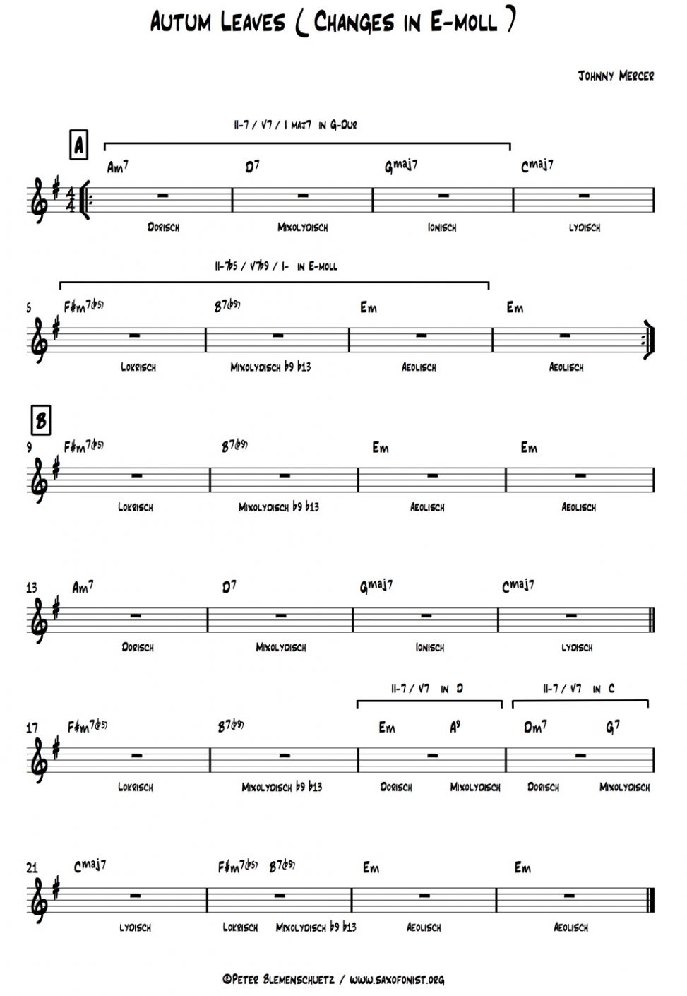 Autumn Leaves - Saxofonist.org